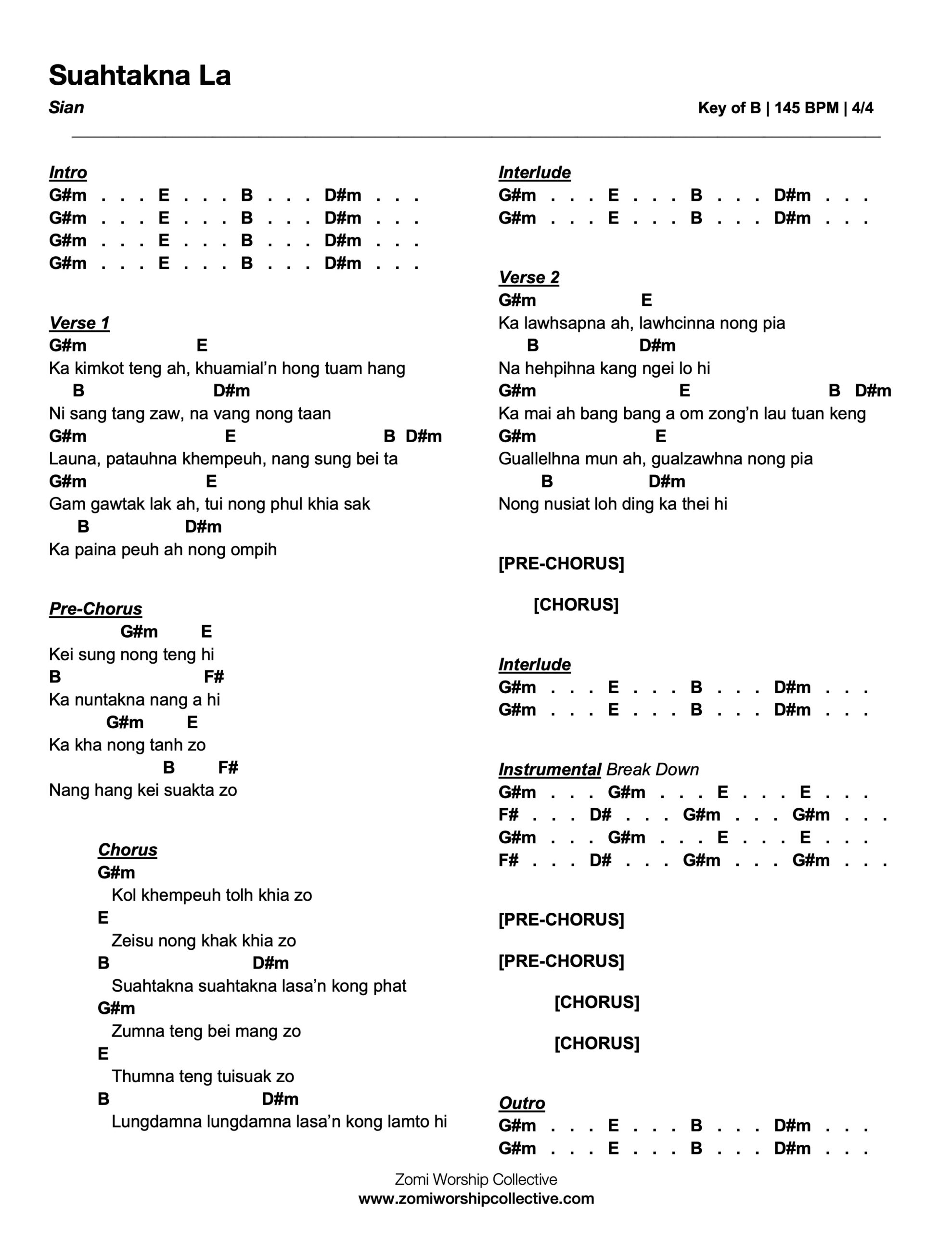 Suahtakna La (FEMC Worship) - Lyrics & Chords » Zomi Worship Collective